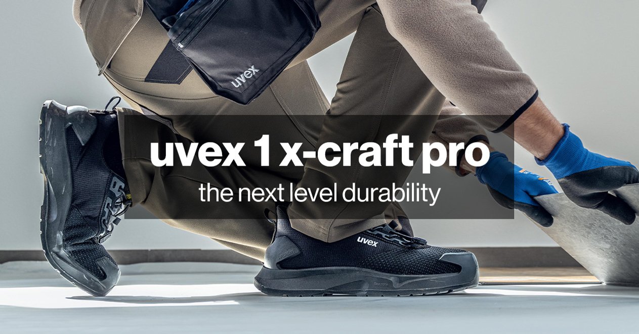 Flexible Sicherheitsschuhe für Handwerker | uvex 1 x-craft pro