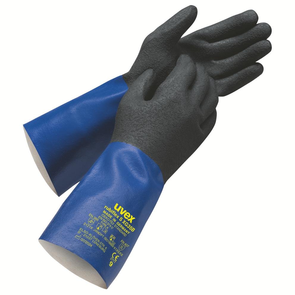 uvex rubiflex S XG35B chemical protection glove | Safety gloves