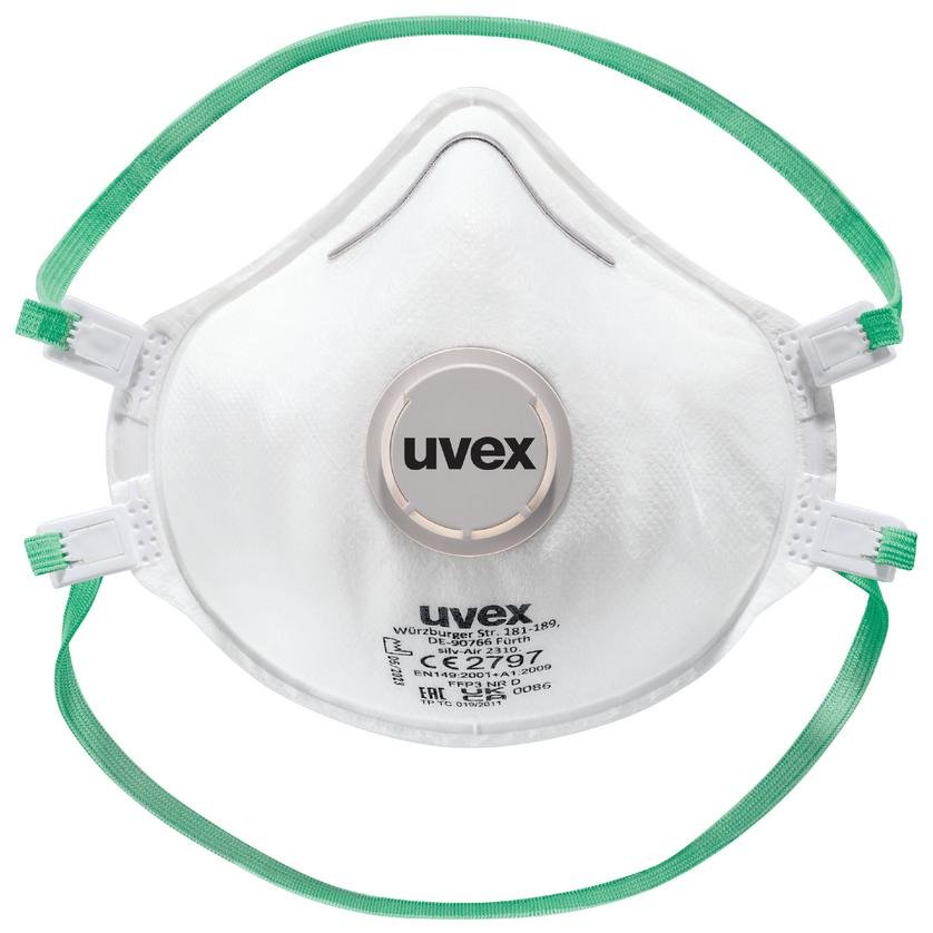FFP3 respiratory protection preformed mask uvex silv-Air c 2310 planet ...